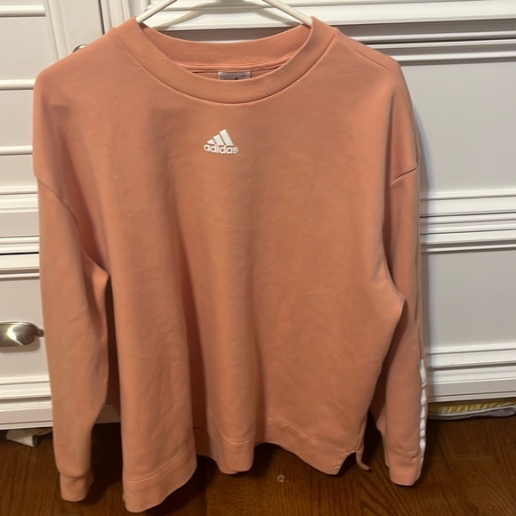 adidas | Sweaters | Salmon Color Medium Adidas Crew Neck | Poshmark